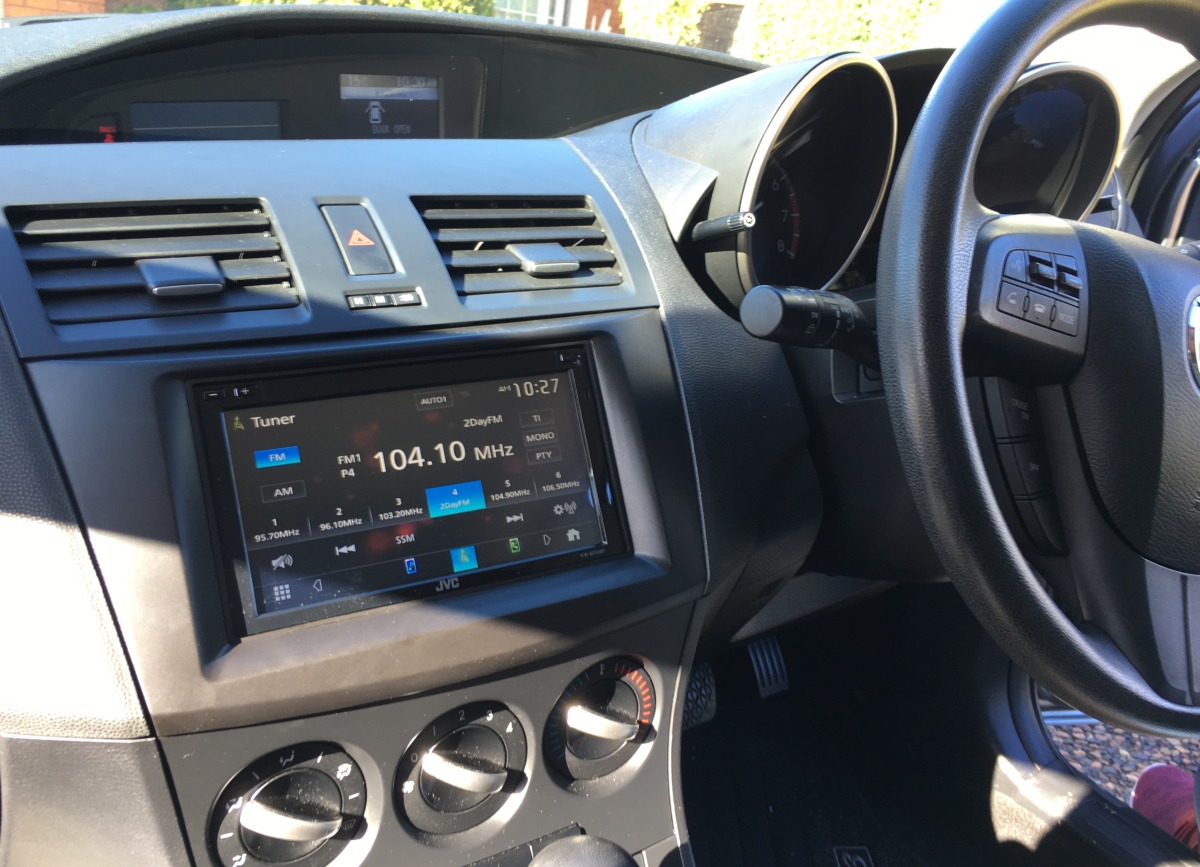 Mazda3 2013 JVC KW-M750BT Head Unit | Creative Installations