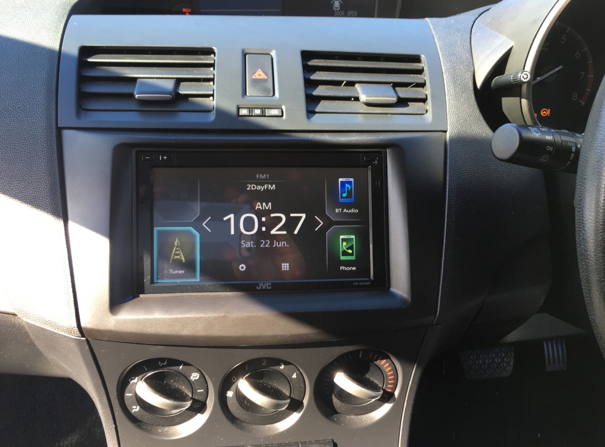 Mazda3 2013 JVC KW-M750BT Head Unit | Creative Installations