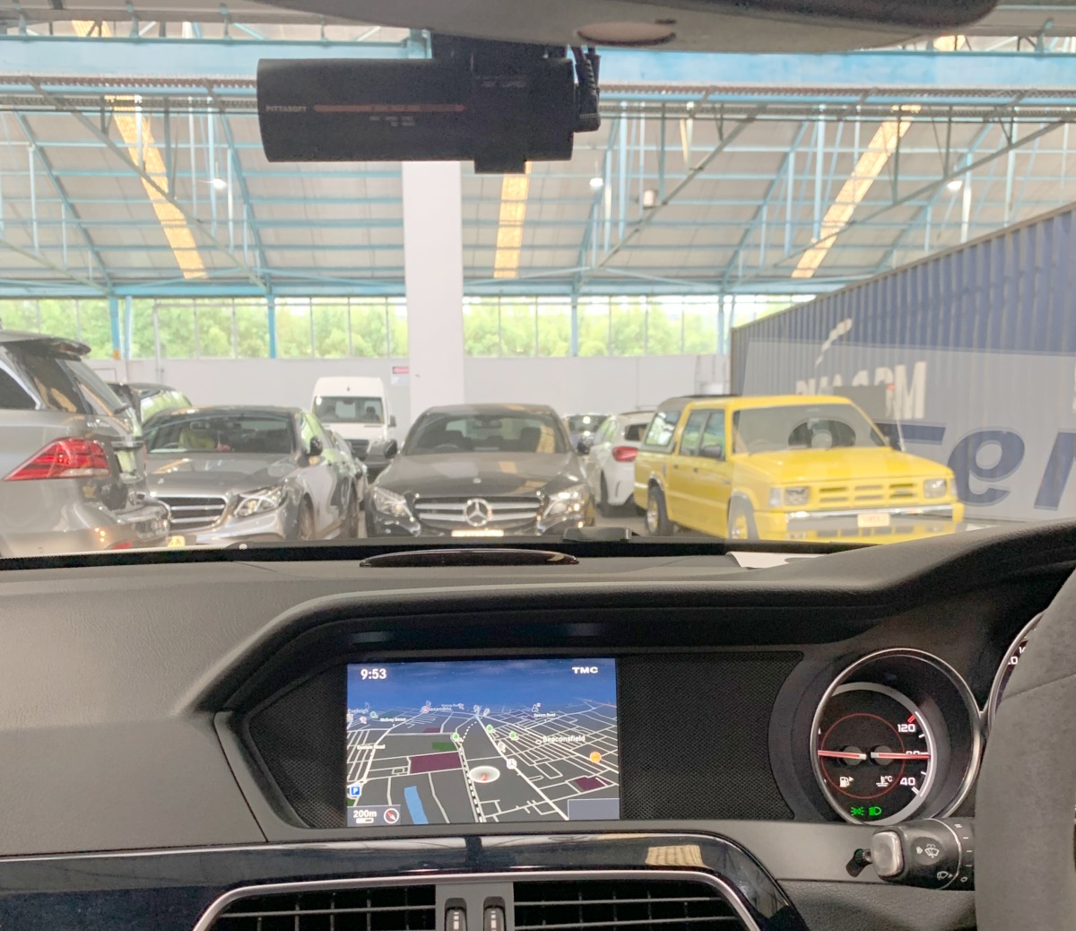 C63 AMG 2013 BlackVue DR900X-2CH Dash Cameras | Creative Installations