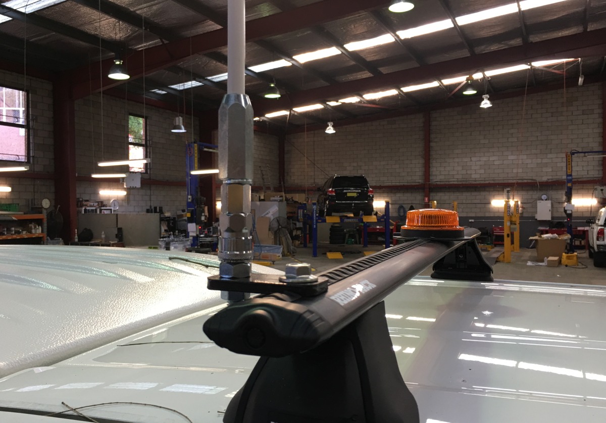 HiLux 2017 Rotating LED Amber Beacons on Roof Rack | Creative Installations