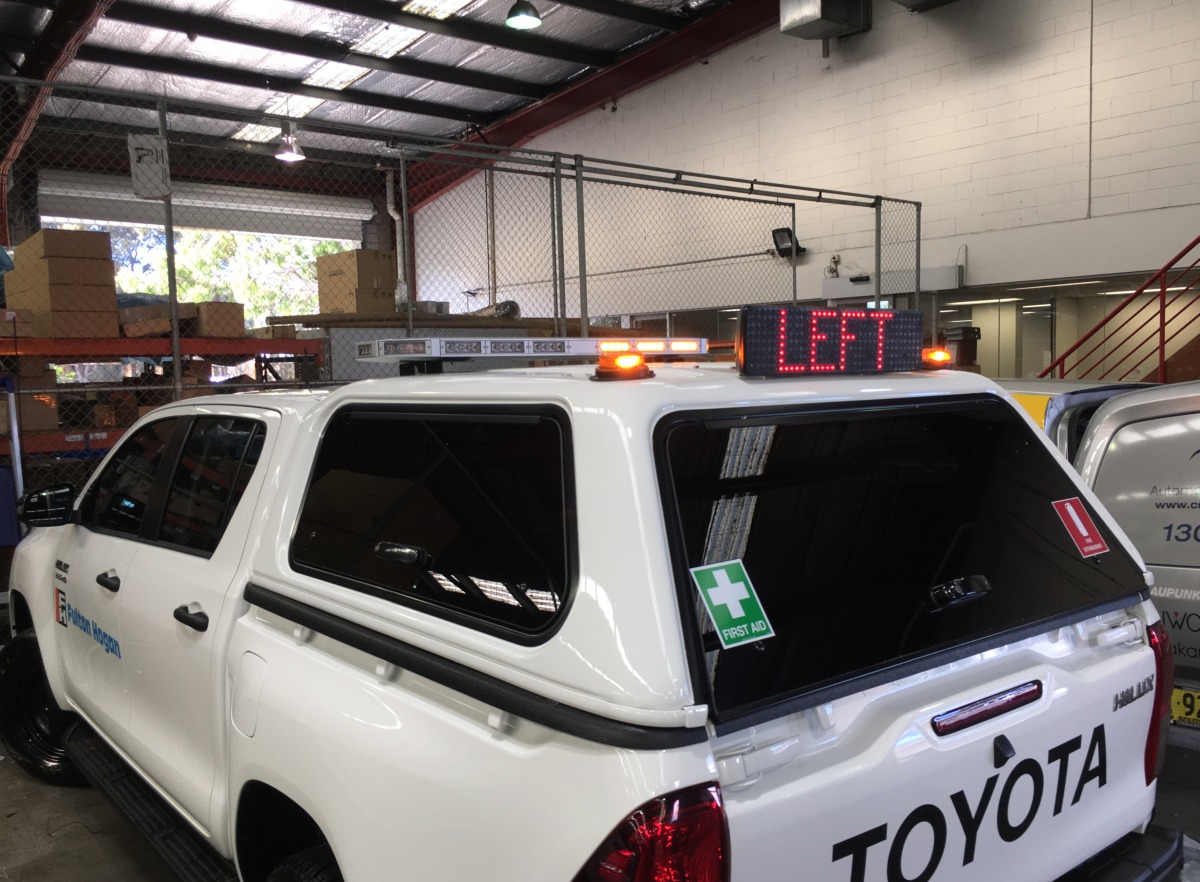 HiLux 2019 Code 3 M5 LED Message Board | Creative Installations