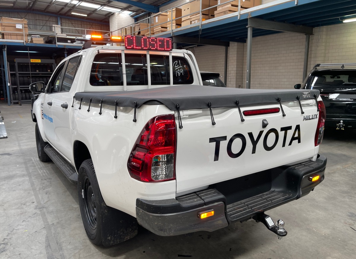 HiLux 2021 Code 3 M5 LED Message Board | Creative Installations